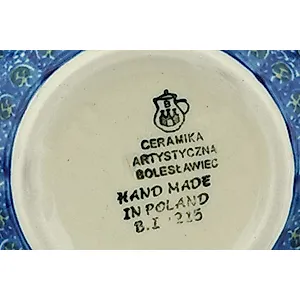 Polish Pottery Bowl 5-inch Blue Poppies made by Ceramika Artystyczna