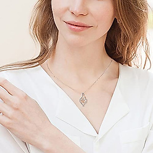 BFF&UNICORN Gifts for Mom,Sterling Silver Heart Infinity Mom Necklaces for Women,Birthday Mothers Day Jewelry Gifts for Mom from Daughter Son