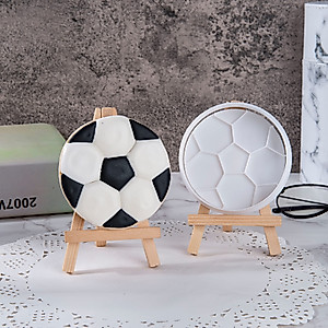Mostop Soccer Cookie Cutter with Stampers, 3D Sports Cookie Cutter Set, Cake Decoration Tools Birthday Party Supplies Favors