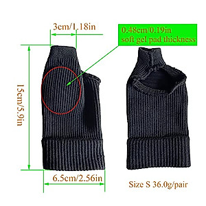 Arthritis Thumb Compression Gloves, Comfort Breathable Wrist Brace Fingerless Glove for Arthritis pain, Soft Thumb Support for Women and Men Hand(S)