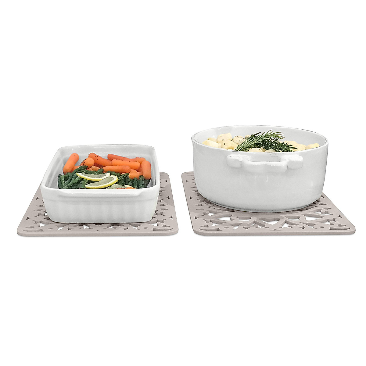 Silicone Trivet Hot Pad 9"x13" (Beige)