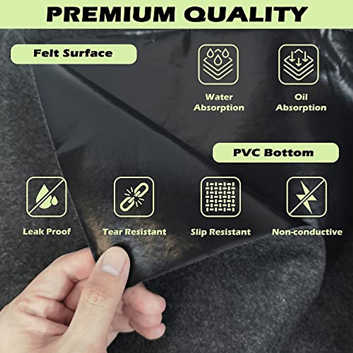 Royxen Hot Tub Mat 74" x 74" Hot Tub Floor Protector Water-Absorbing Anti-Slip Floor Mat Washable Equipment Mat