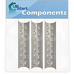 3-Pack BBQ Grill Heat Shield Plate Tent Replacement Parts for Kenmore 148.16156211 - Compatible Barbeque Stainless Steel Flame Tamer, Guard, Deflector, Flavorizer Bar, Vaporizer Bar, Burner Cover