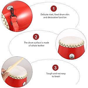 1 Set Portable Waist Drum Hand Drum for Celebration Performance Kids Drum Set