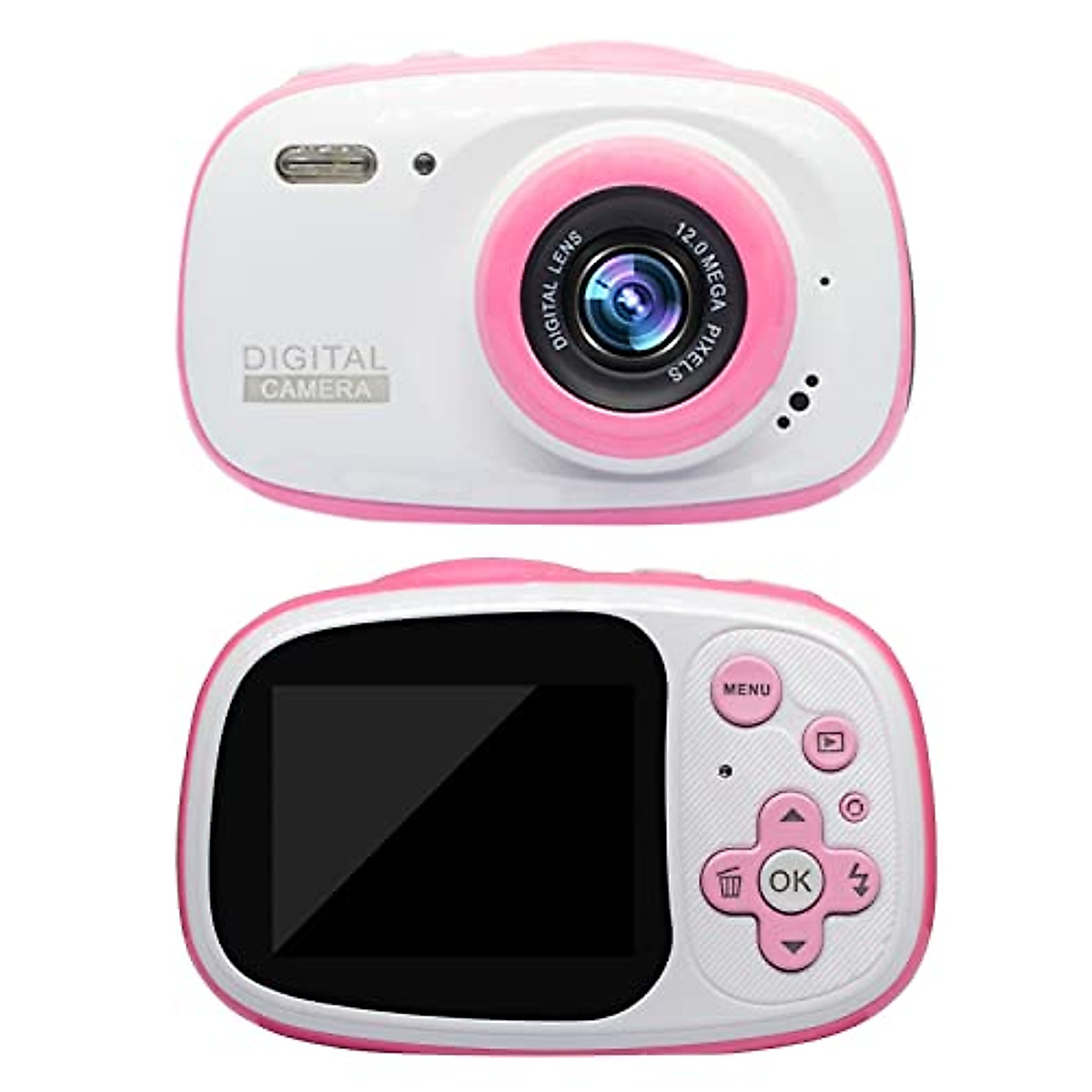 SamFansar Digital Camera Lightweight Kid Camera with 2 Inch Screen 32Gb SD Card Multifunctional Durable Pink