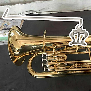 Bstinay 3/4 Vertical Keys Euphonium Marching Clamp-On Silver Music Sheet Clip Music Sheet Clip Replacement for Bass Saxophone