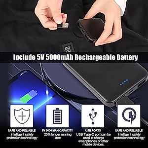 Electric Heated Scarf for Gift Women Men Rechargeable Scarves Shawl Blanket with Battery Neck Heating Pad