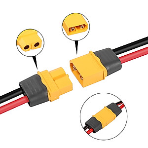 YACSEJAO 12AWG XT60 to Solar Panel Connector 1M XT60 Female to 45A Connector Extension Cable for Outdoor Power Bank RC Lipo Battery Lithium Battery