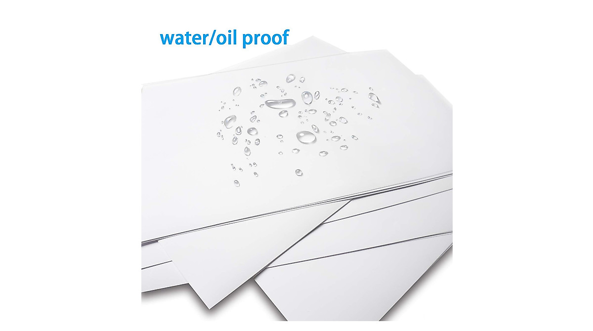Printable Waterproof Sticker Paper for Inkjet & Laser Printers - 8.5x11"