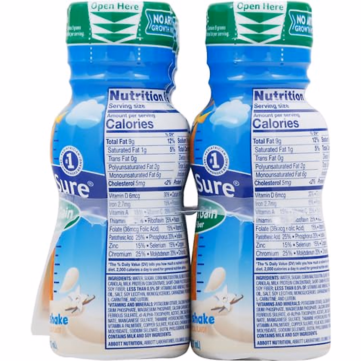 PediaSure, Grow & Gain Fiber Shake, Vanilla, 48 oz (pack of 6)