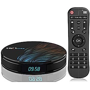 Sofobod HK1MAX Smart TV Box, 4GB RAM 64GB ROM Android 10.0 HD 4K 2.4G/5G Dual WiFi H.265 Decoding Set top Box:HK1MAX 4D