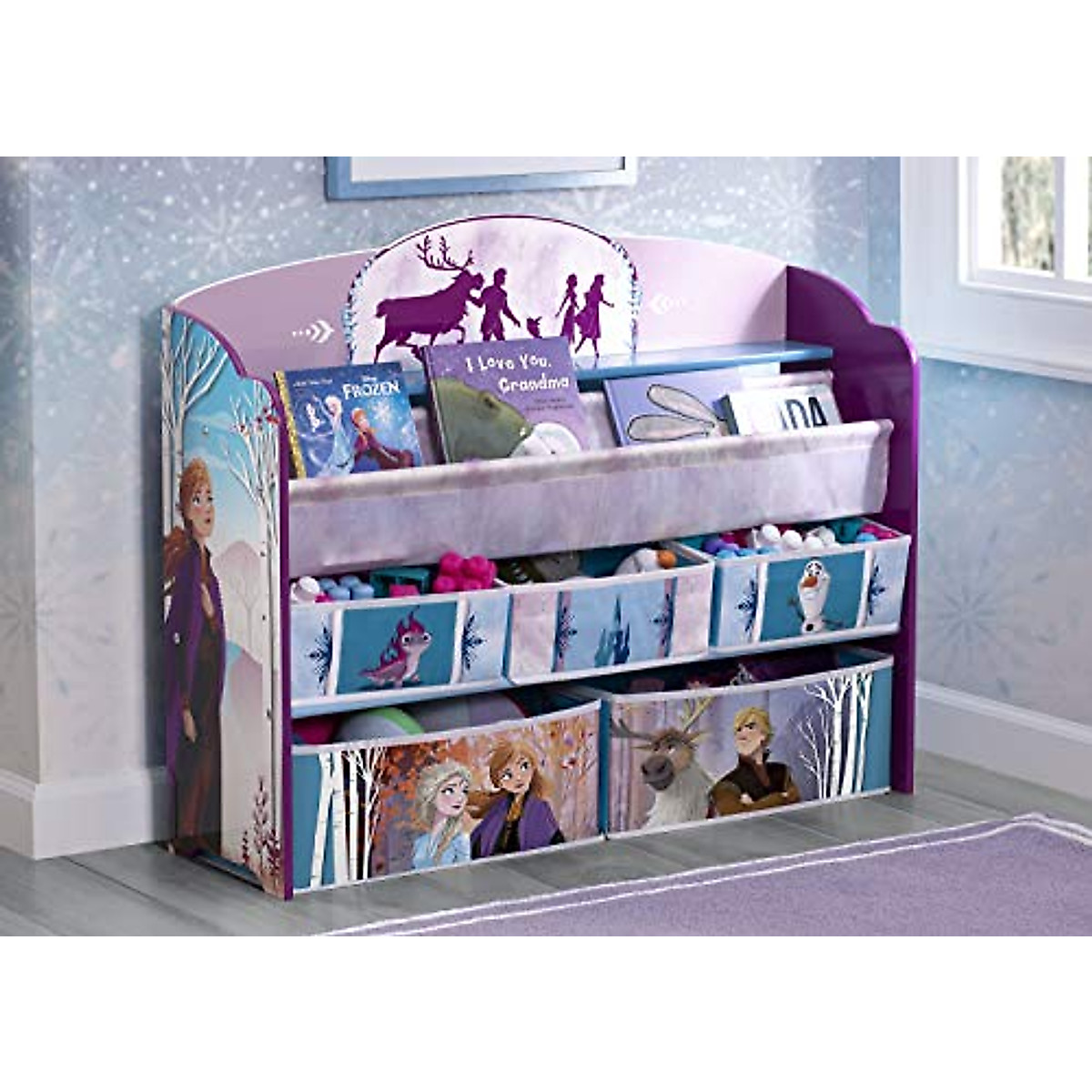 Delta Children Deluxe Toy and Book Organizer, Disney Frozen II