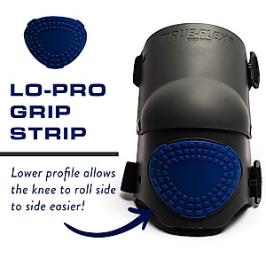 TSE Safety - TSE-TFLX-4-16-GEL Flex Work Knee Foam Padding Pads - Anti-Slip Strong Double Straps Comfortable Knee Protection Breathable Heavy Duty for Indoor and Outdoor Use – Black & Blue