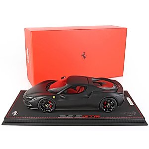 BBR 296 GTB Matt Black with Display CASE Limited Edition to 20 Pieces Worldwide 1/18 Model Car P18210 MB1