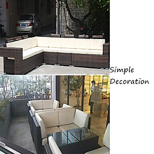 Leather Bench Cushion, Waterproof Non-Slip Sofa Settee Soft Chair Cushion, Long Rectangle Loveseat Seat Mattress for Outdoor/Indoor/Garden/Patio/Dining 48x14inch,Brown