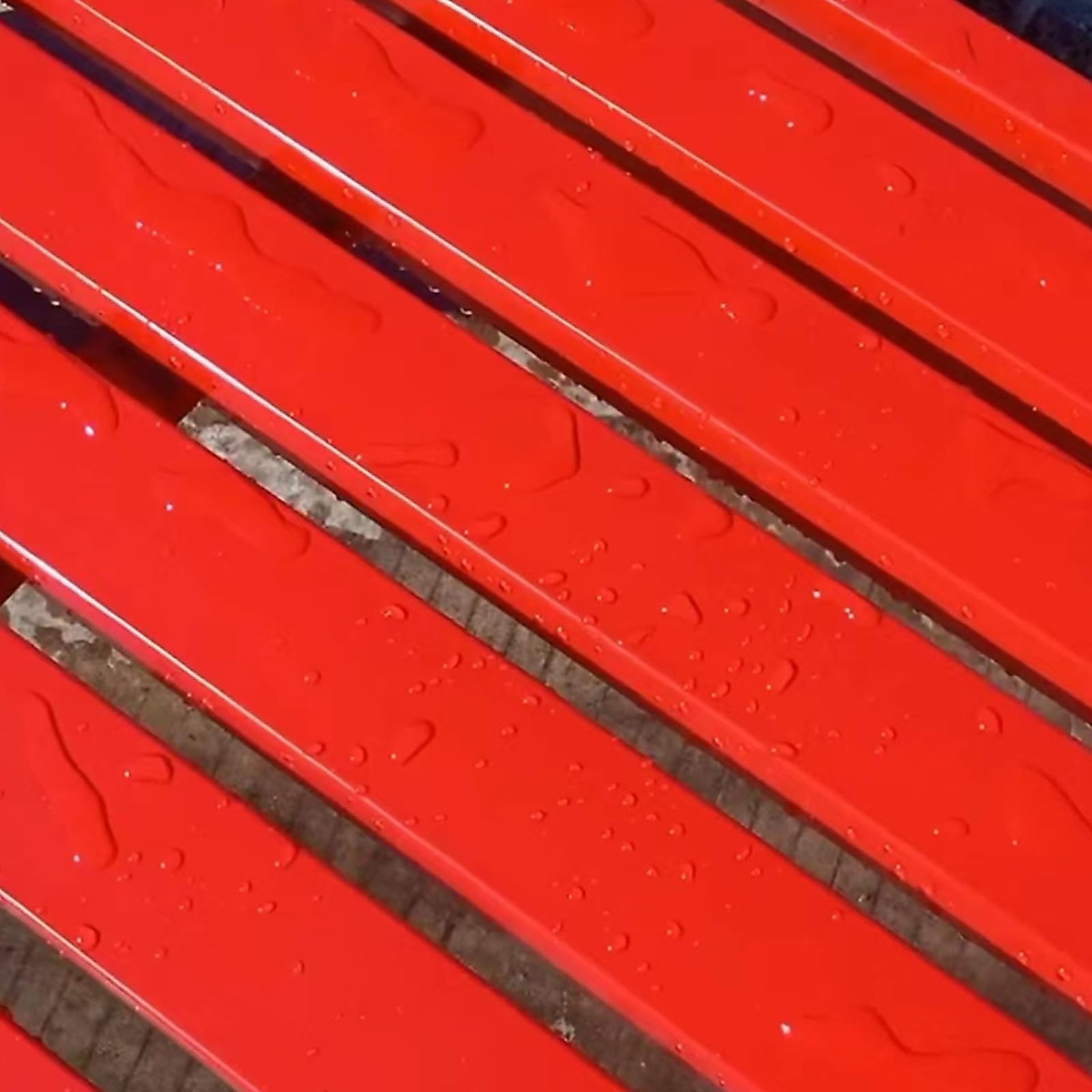 Generic Modern Outdoor Benches Weatherproof Backless Front Porch Bench Metal Garden Benches for Outdoors Sturdy Steel Frame Patio Benches for Outdoors, Backyard, Lawn(Black,100cm(39.37in))