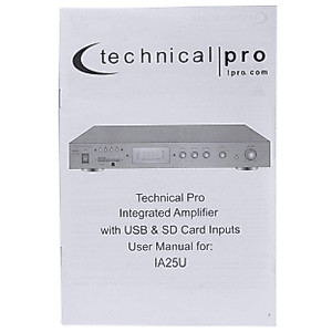 Technical Pro IA25U Integrated 600 Watt Power Amplifier w/ USB + SD Card Inputs