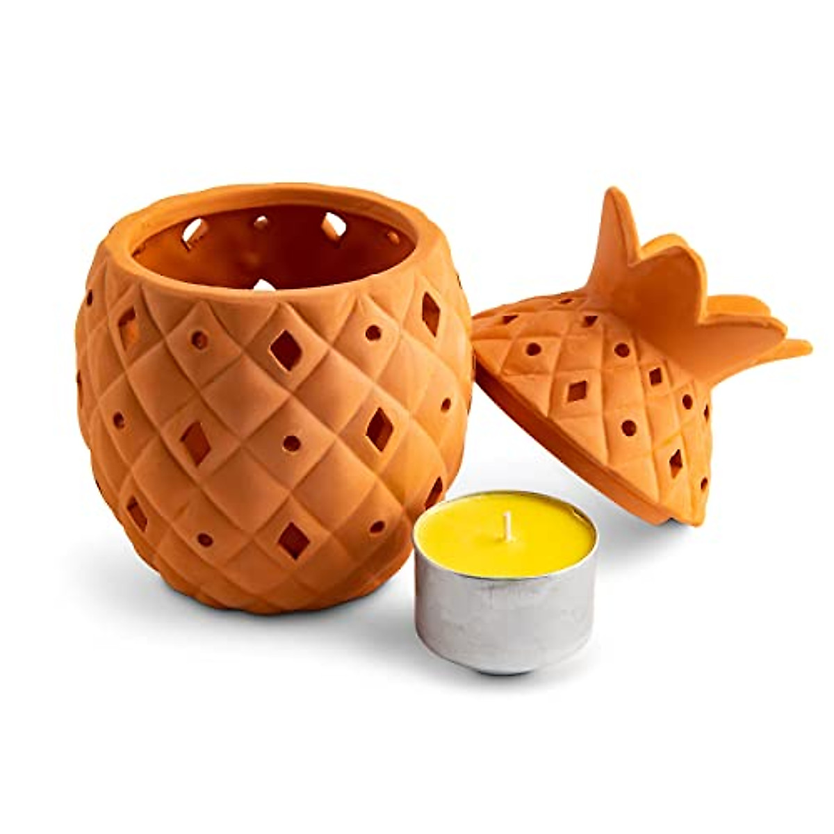 ZendoZones Big Papa Pineapple Citronella Candle Burner – 8-Hour Protection, Decorative Mosquito Repellent for Patios & Outdoor Spaces