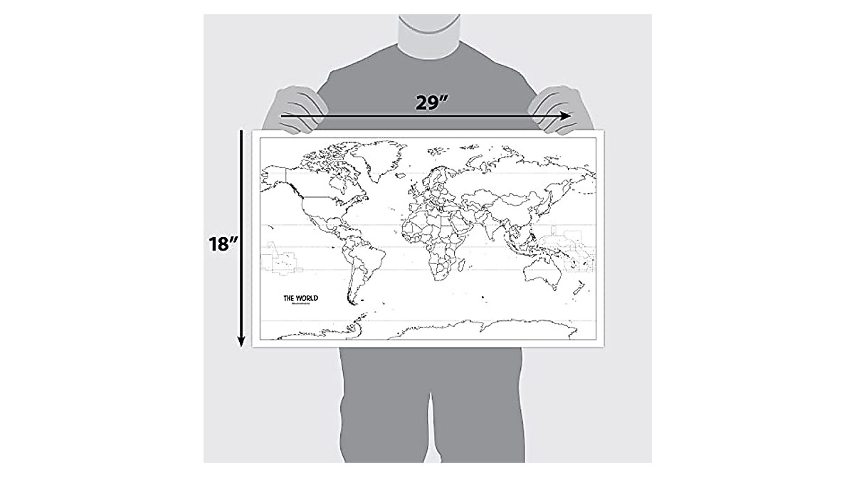 Laminated World Map Poster - Durable & Interactive