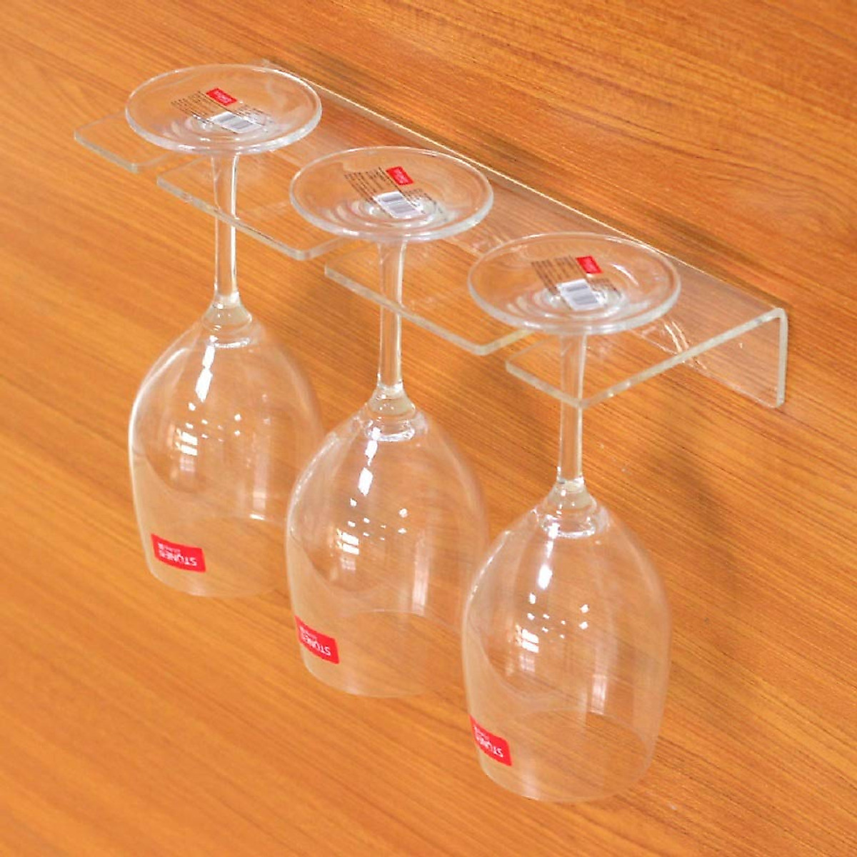 Wine glass holder-tableware under cabinet, wine glass holder and glasses storage rack, storage rack for kitchen cabinets (2PCS)