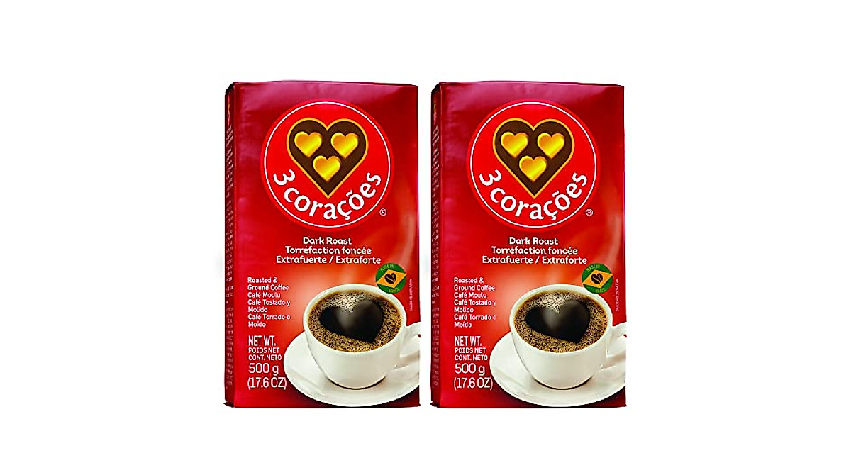 3 Coracoes Extra Forte Dark Roast Coffee - 35 Oz Pack