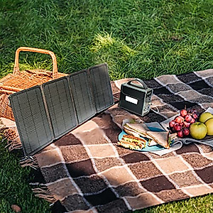 Foldable Solar Panel Charger w/ 5V/12V USB Ports 30W Portable Solar Charger for Cell Phone, Power Bank, Laptop, Digital Camera, Drone, etc.