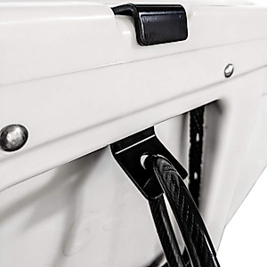 Cable Lock and Bracket in One! Compatible with Yeti & RTIC Coolers - Designed for Medium to Large Sized Yeti & Rtic Coolers (Does Not Fit Roadie) and Other Outdoor Equipment Such As Your Bike or Kayak