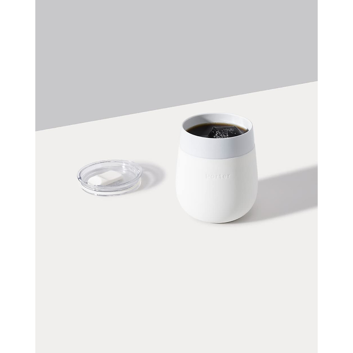 W&P Porter Insulated Glass 11 oz | No Metallic Aftertaste Ceramic Coated for Beer, Wine, Cocktails, Coffee, & Tea | Wide Mouth Vacuum Insulated | Dishwasher Safe, Cream