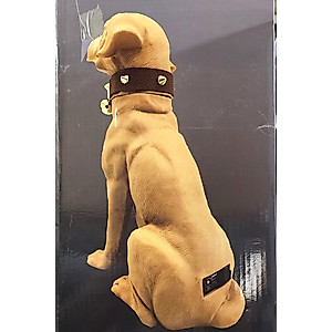 Dog Doggy Puppy MD562-BR Labrador Style Speaker Bluetooth Speaker System - Bulldog Speaker with Rechargeable Battery - Bluetooth Speaker with FM Radio in Black Color - Dog Collar Included