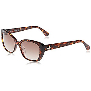 Kate Spade New York Women's Kenzie/G/S Rectangle Sunglasses, Dark Havana/Brown Gradient, One Size