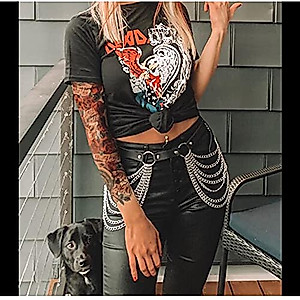 Joygulls Punk Sexy Gothic Jewelry Accessories Waist Chain Goth Belt Leather Layered Belly Body Chains