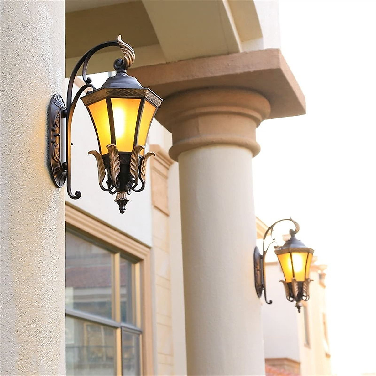 Sggainy Retro Outdoor Aisle Home Garden Terrace Door Wall Lamp Glass Wall Lantern Mount Mounted Lights Wall Sconces Reading Lamp for Industrial Farmhouse Hardwired Porch Headboard Vanity