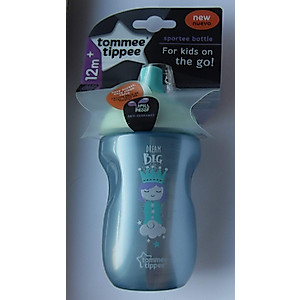 Tommee Tippee Sportee Bottle - 12+ Months - Girl -Dream Big - Blue & Green, Spill Proof