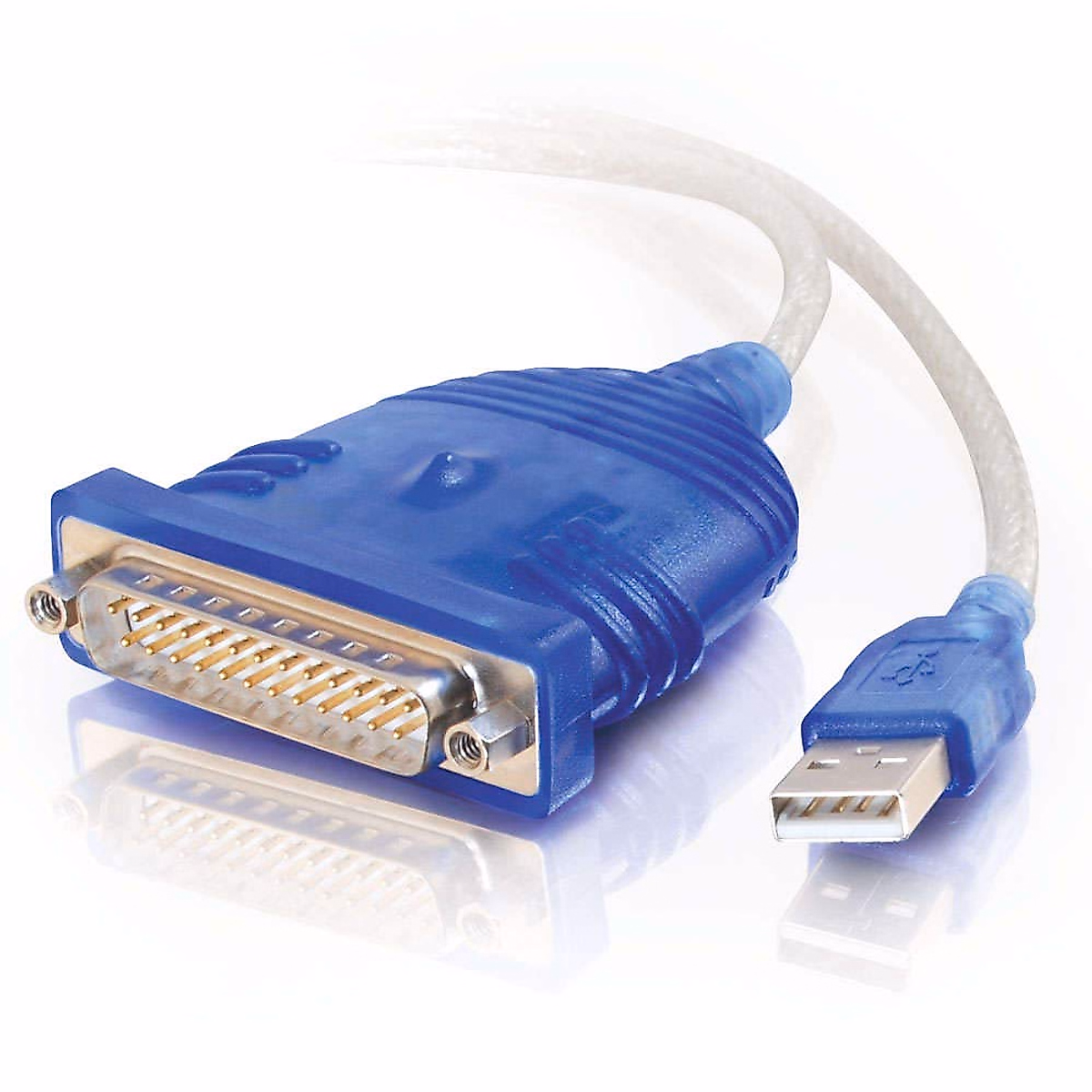 Legrand - C2G USB to DB25 Serial Adapter Cable, Adapter Cable, USB to Desktop Adapter, 6 Foot Adapter Cord, Gray, 1 Count, C2G 22429