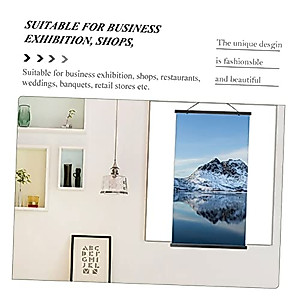 ARTIBETTER 12 Pcs Magnetic Scroll Wall Hanging Poster Holders Magnetic Pictures Magnetic Hanging Frame Artwork Hanger Magnetic Light Hanger Canvas Child Wood Magnetic Attraction Wire Rack