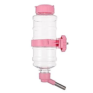 Hemobllo 473ml Hamster Water Bottle, No Drip Hanging Drinking Dispenser Automatic Drinking Fountain for Small Animals Mice Gerbil Rat Chinchillas Guinea Pig Squirrel