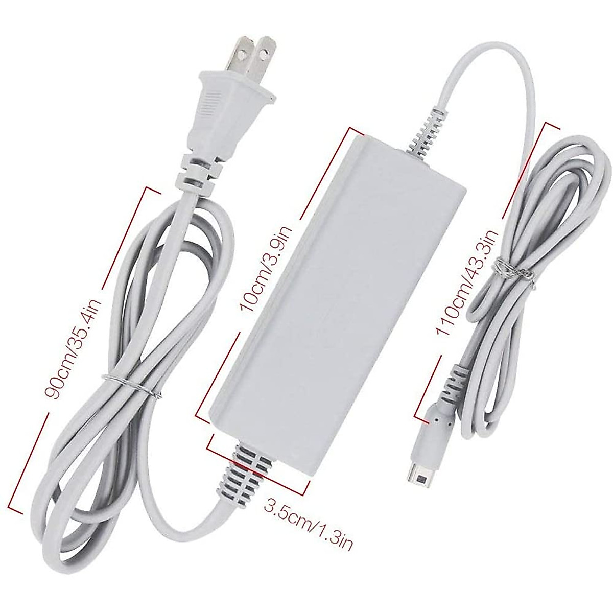 Wii-U Gamepad Charger Cord, TFSeven AC Power Adapter Charger Wiiu Charging Cable Power Supply Cord for Nintendo Wii U Gamepad Remote Controller