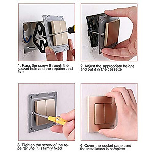 gernie 86Mm Switch Box Repair Tool Screws Repairer Restorer 40Pcs Insulation Fixing Artifact Set Box 86Mm Series Socket Box 40 Set Tool Tool Utensil Metric Inserts Kits (Insulation Type)