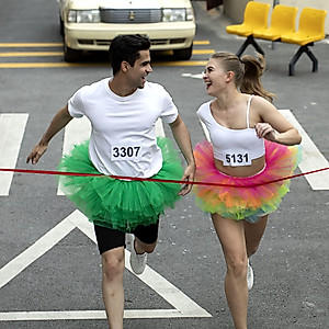 Simplicity Green Tutu Women's Dance Tutu Layered Organza Clubwear Mini Skirt Party Dress Green Tutu for Women, Sante Green