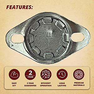 SRV230-0080 High Limit Manual Reset Snap Disc for QuadraFire, Pleasant Hearth and Pelpro Pellet Stoves