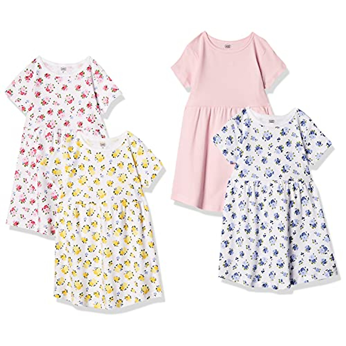 Luvable Friends Baby Girls' Cotton Dress, Floral, 0-3 Months