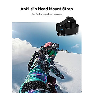 TELESIN Head Mount Strap Chest Mount Harness Video Camera Mount Accessories Kit Compatible with GoPro Hero 11,10,9,8,7,6,5,4, Session 3+, 3, 2, 1, Hero (2018),Fusion,DJI Osmo Action Cameras