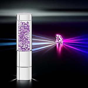 WooTeck 64GB Jewelry Crystal Lipstick USB Flash Drive,High Speed Memory Disk, Purple