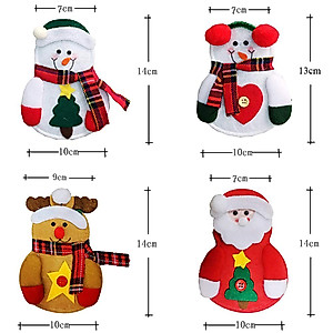 Kaxich 8pcs Christmas Cutlery Holders Suit Silverware Pockets Knifes Forks Tableware Decor Bag Storage Covers Christmas Xmas Party Decorations