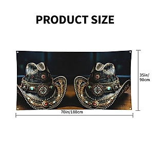 American West Rodeo Hat Personalized Party Banners-Vibrant Party Decorations For Birthday Parties And Events