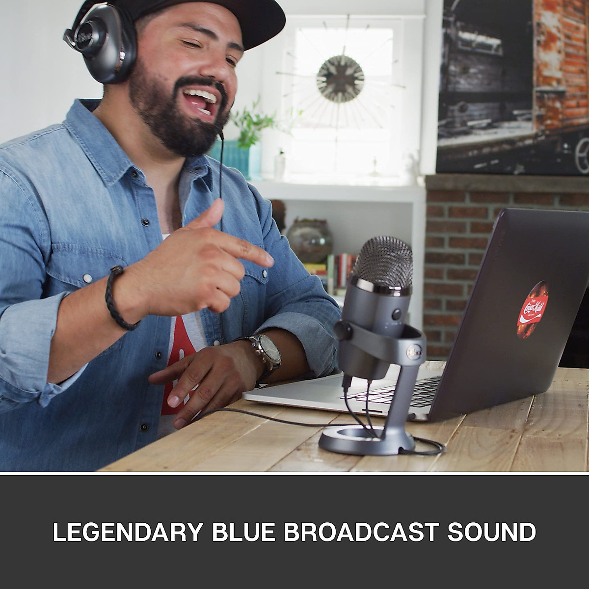 Logitech for Creators Blue Yeti Nano USB Microphone for Gaming, Streaming, Podcasting,Twitch, YouTube, Discord, Recording for PC and Mac, Plug & Play - Shadow Grey