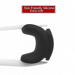 Sunglasses Nose Pads,BEHLINE 5 Pairs Soft Silicone Push-in Eyeglass Nose Piece,Comfort Nose Guards Anti-Slip Glasses Repair Kits Parts,Rectangular/Square 13mm (Black)