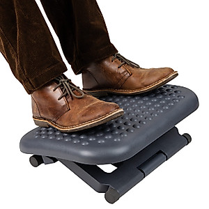 Mind Reader LEGUP-BLK Rest, Ergonomic Foot, Pressure Relief for Comfort, Back, and Body, Black