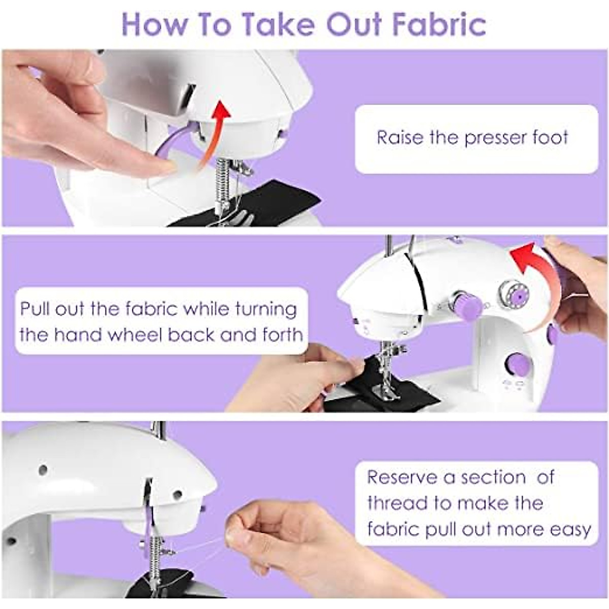 Sewing Machine Mini Portable Electric Dual Speed Sewing Device Hand Held Electric Sewing Machine with14 PCS Sewing Kit for Beginner DIY Household, Travel(Light, Safety)
