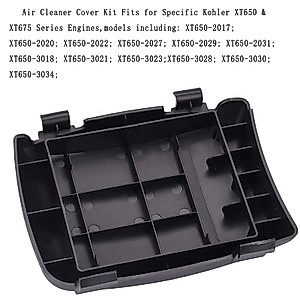 Drblawi Compatible with XT650 14-743-03-S Air Filter Cover Base Cleaner Kit for Kohler XT650 XT675 XT650-2031 XT675-2044 XT675-2075 Engine Toro 22" Recycler 20377 20378 Lawn Mower Engine Parts